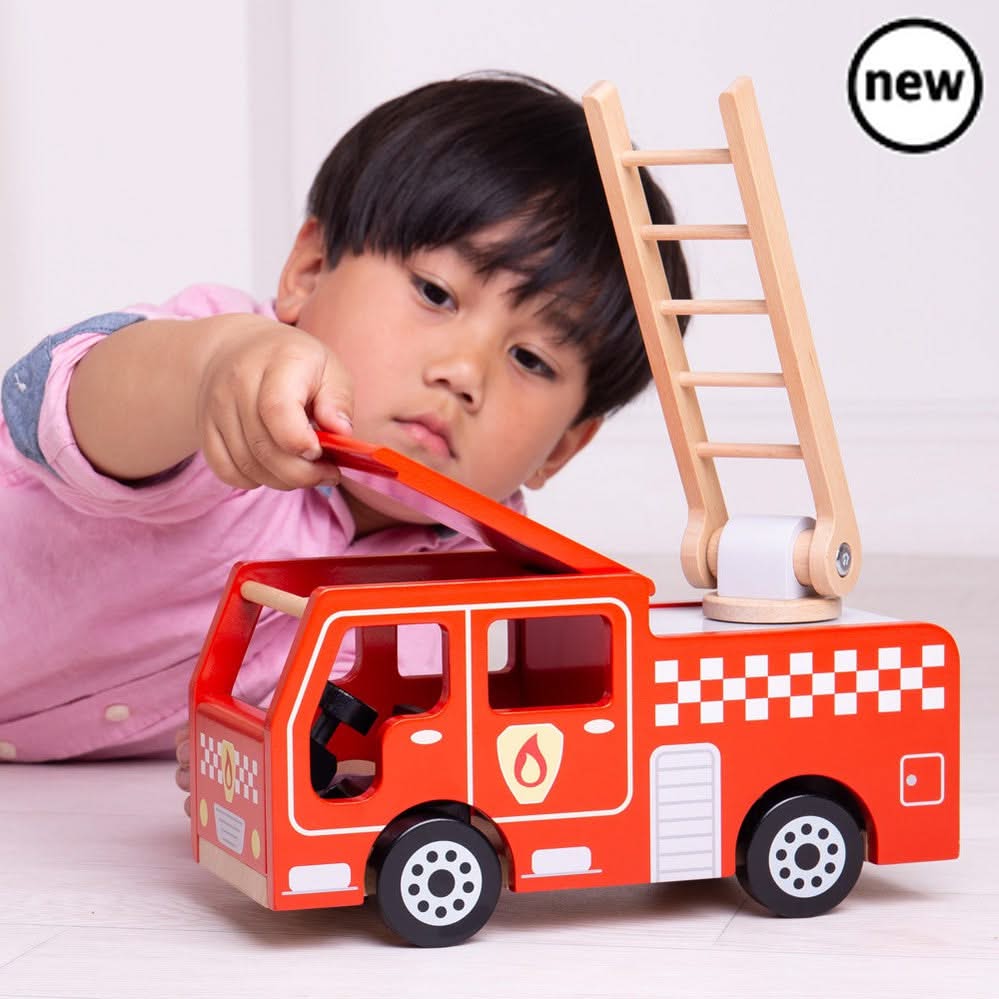 City Fire Engine,Wooden Fire Engine Toy,Chldren's Fire Engine Toy ...