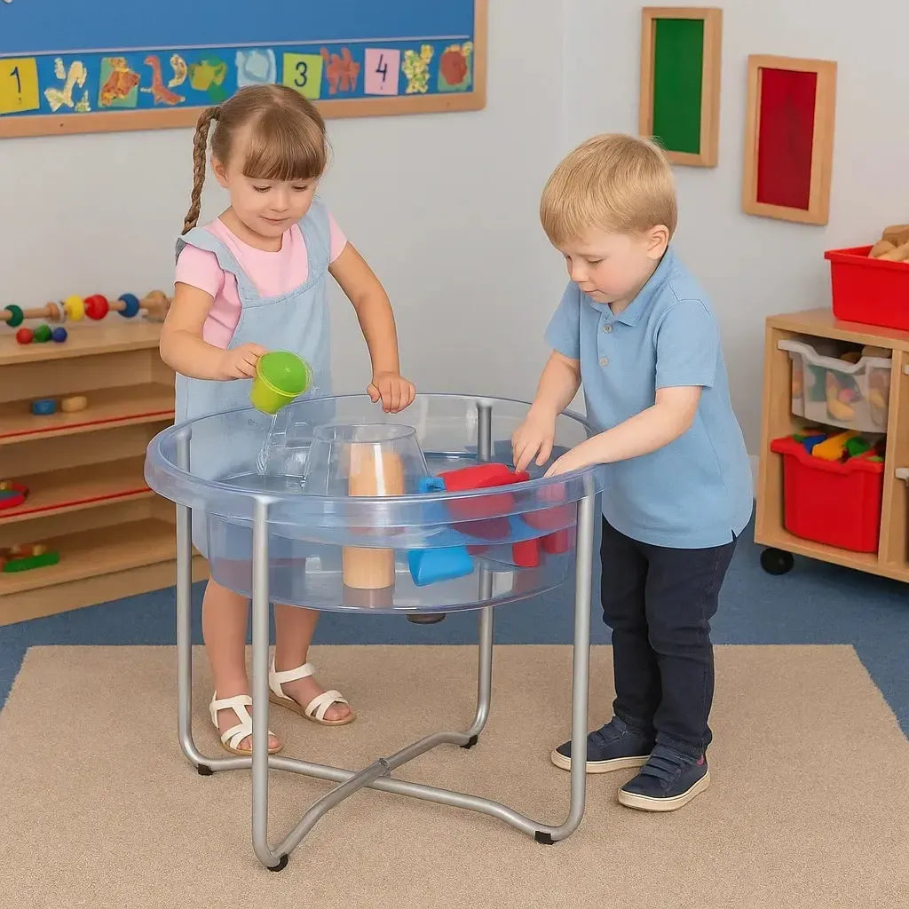 Circular Water Tray and Stand.Circular Water Tray,Clear Sand and Water ...