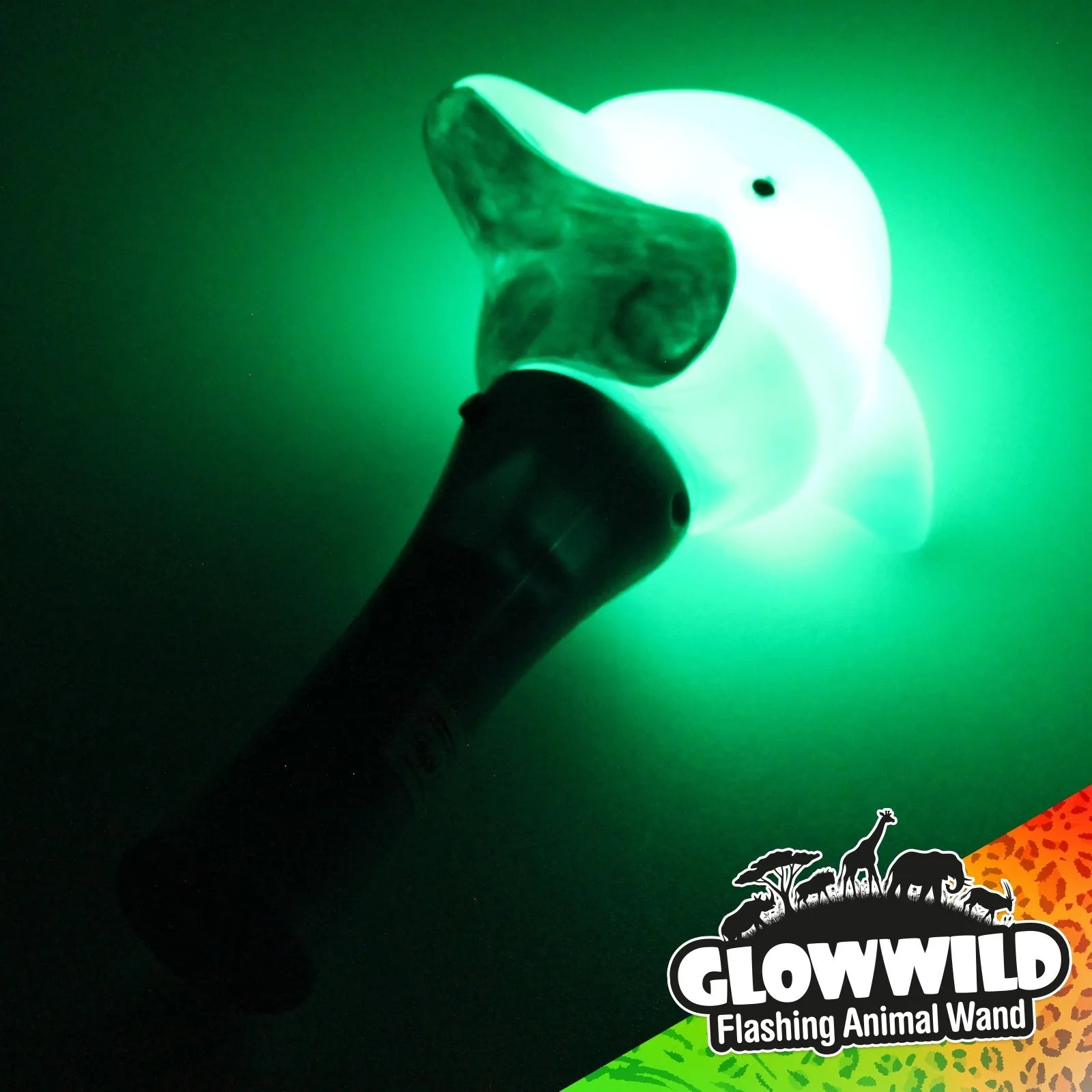 Dolphin Mini Light Up Animal Wand 7",Light up sensory wands,,Flashing ...