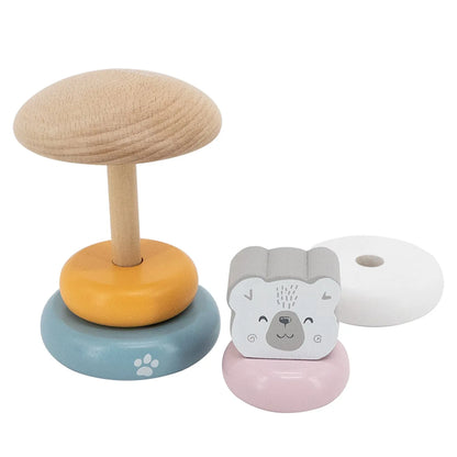 PolarB Polar Bear Stacker,wooden stacking toy,stacker toy,Wooden shape ...