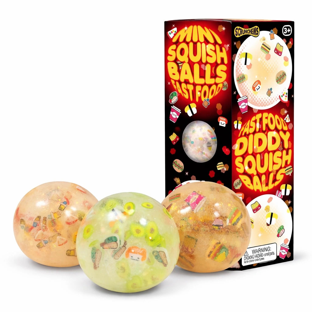 Scrunchems Fast Food Diddy Squish Balls 3 Pack,Scrunchems Balls ...